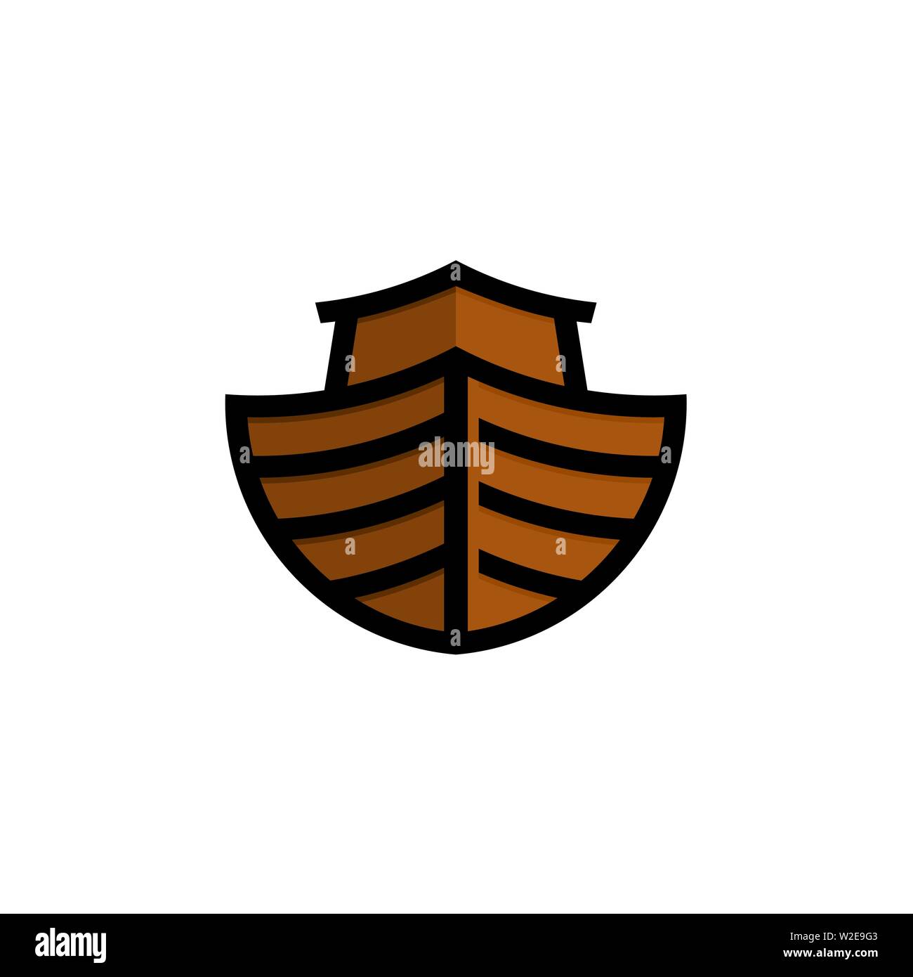 Logo of Noah's Ark. Ship to rescue animals and people from the Flood ...