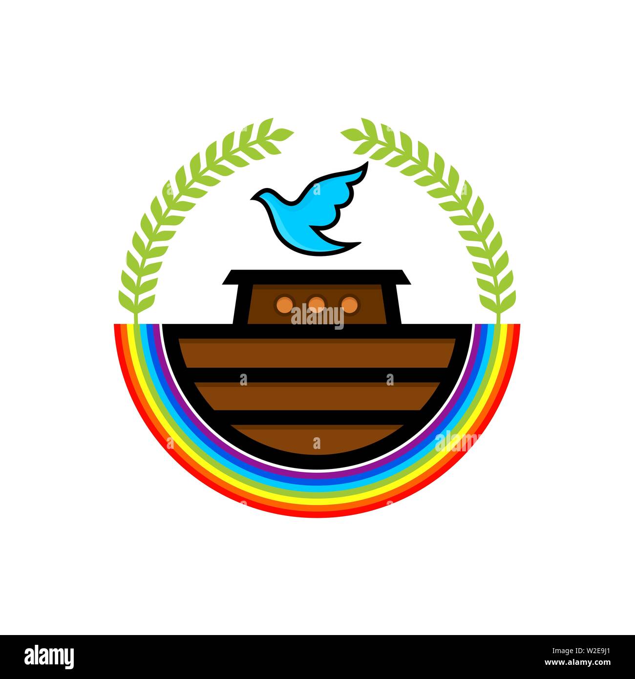 Noah ark rainbow hi-res stock photography and images - Alamy