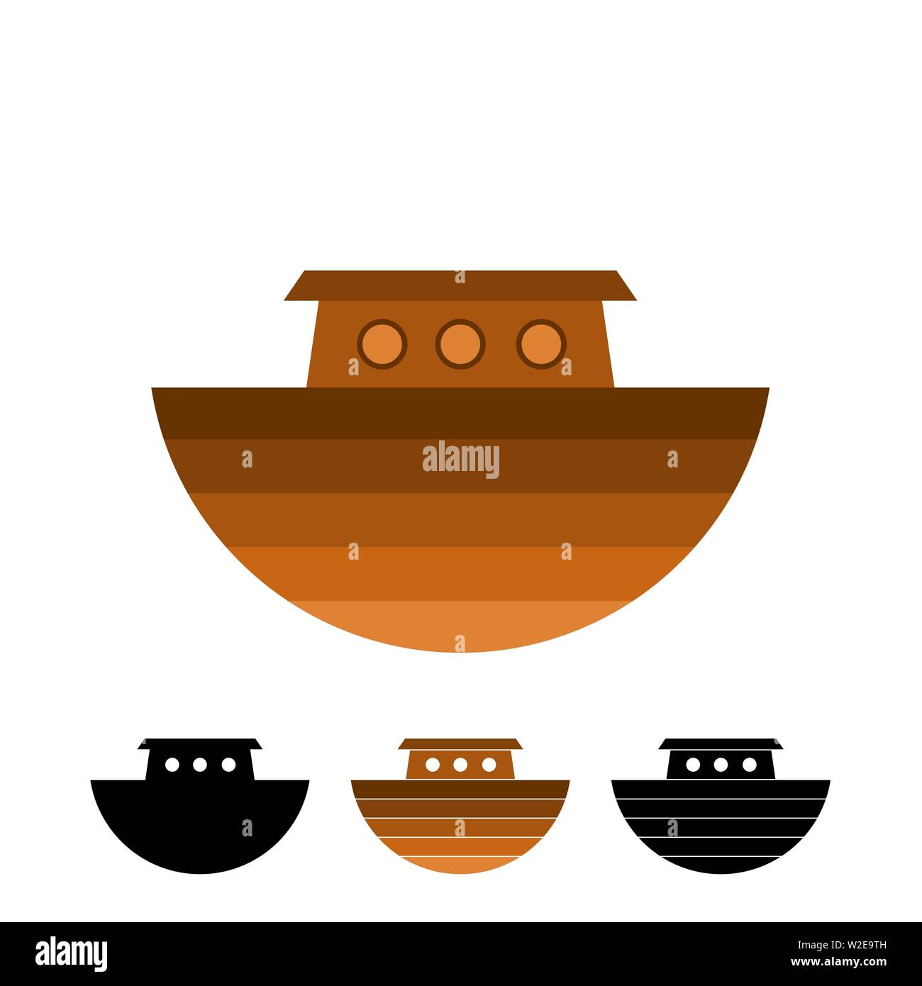 Logo of Noah's Ark. Ship to rescue animals and people from the Flood ...