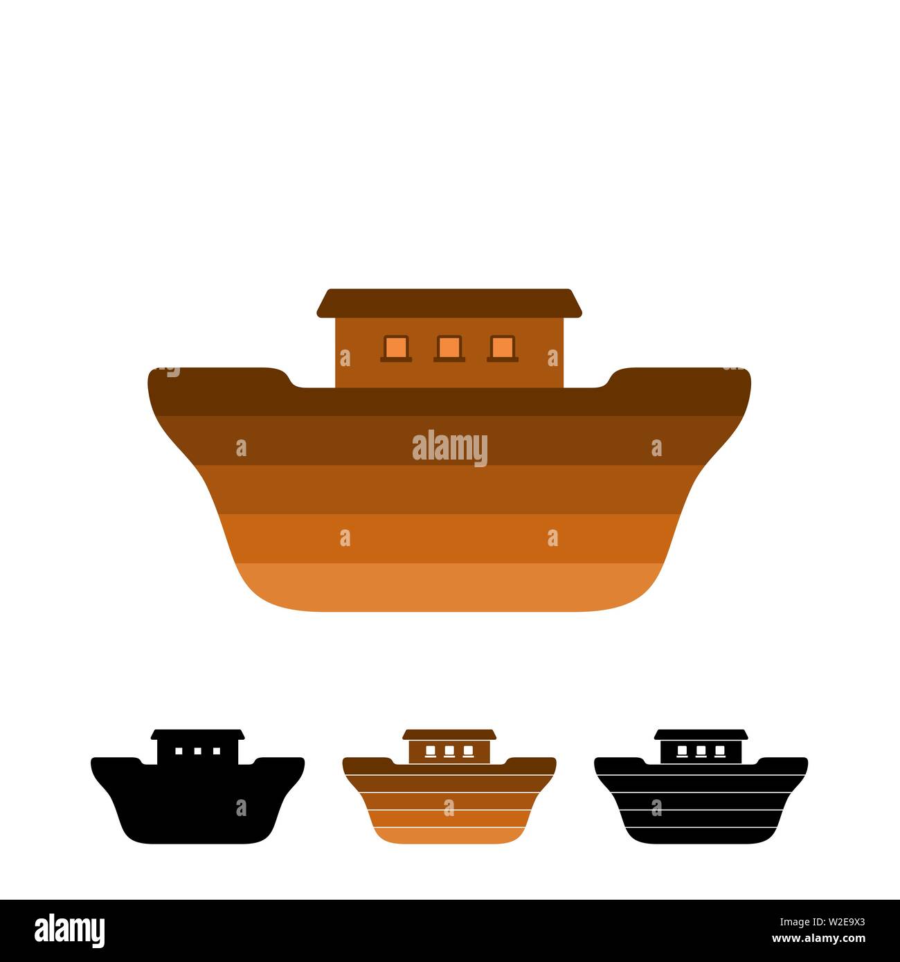 Logo of Noah's Ark. Ship to rescue animals and people from the Flood ...