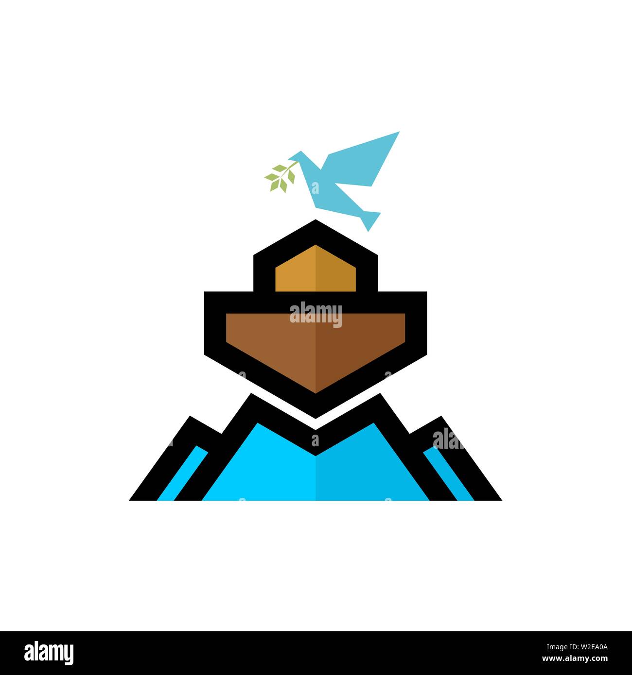 Cross on mountain top Cut Out Stock Images & Pictures - Alamy