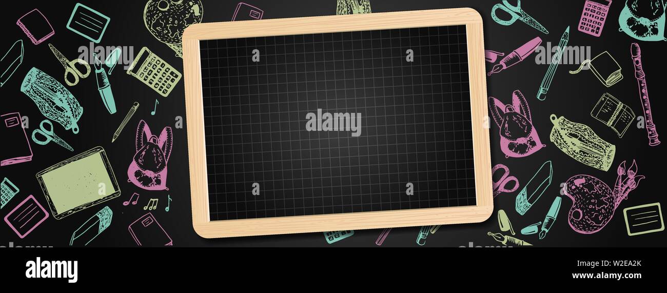 Vector school slate isolaed on a white background Stock Vector Image ...