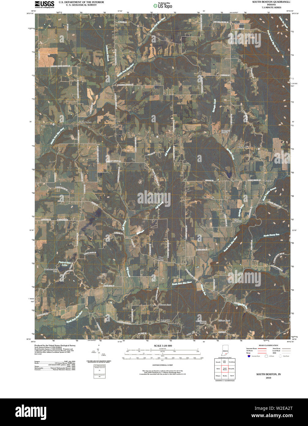 Map of south boston hi-res stock photography and images - Alamy