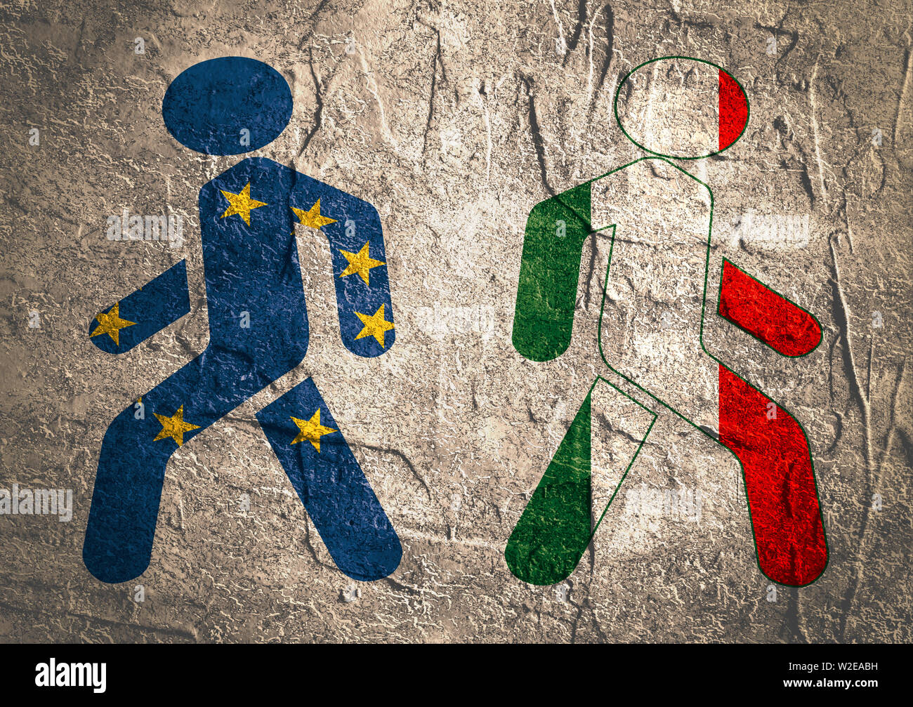 Italy and European Union relationships Stock Photo - Alamy