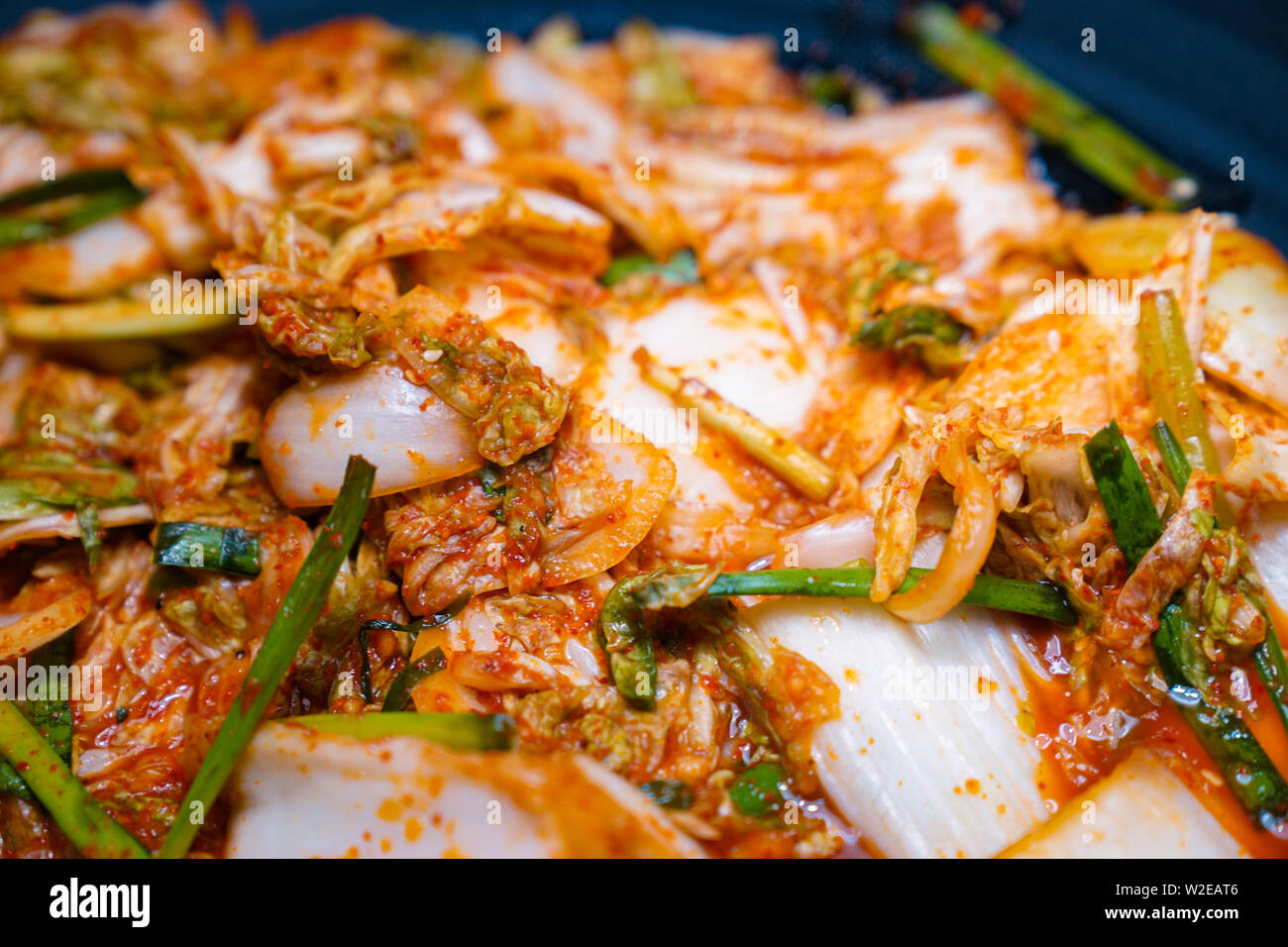 Kimchi side dish in the international buffet line Stock Photo - Alamy