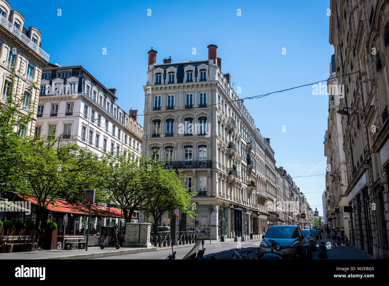 Monumental 19th century buildings in Les Cordeliers quarter, Lyon ...