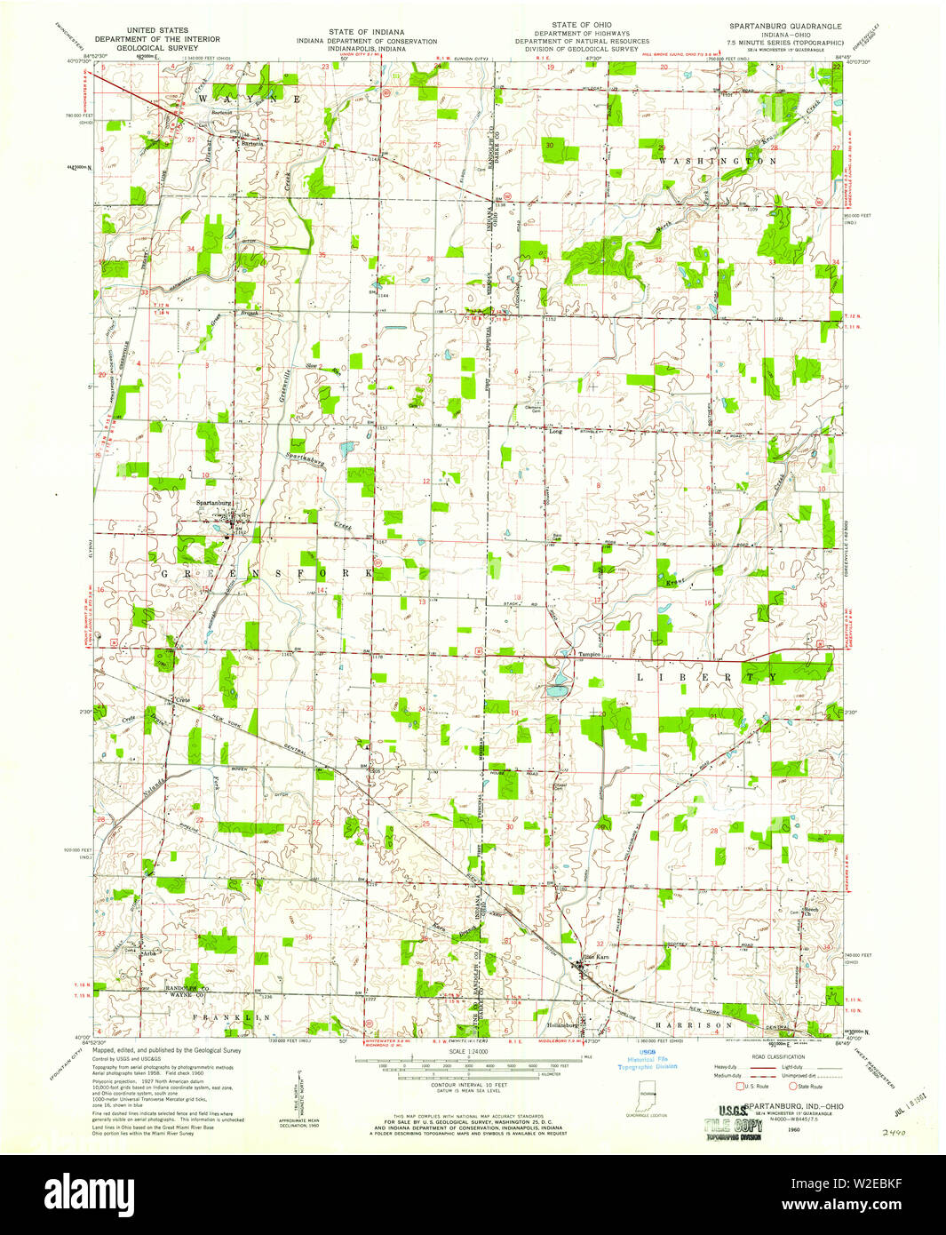 Map of spartanburg hi-res stock photography and images - Alamy