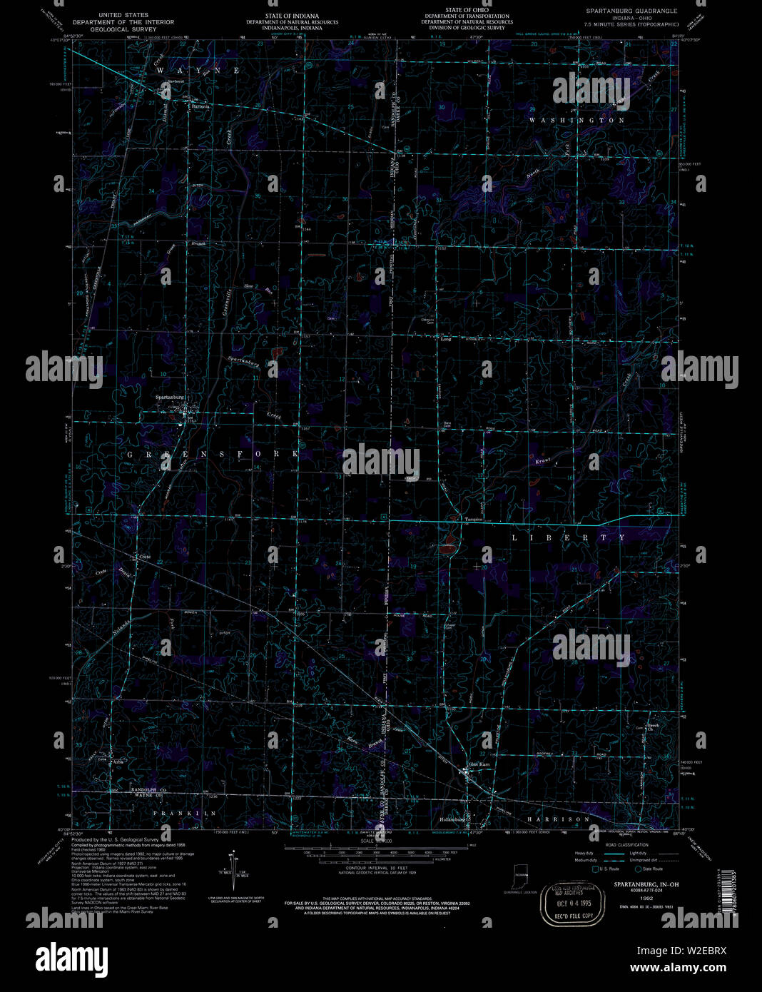 Map of spartanburg hi-res stock photography and images - Alamy