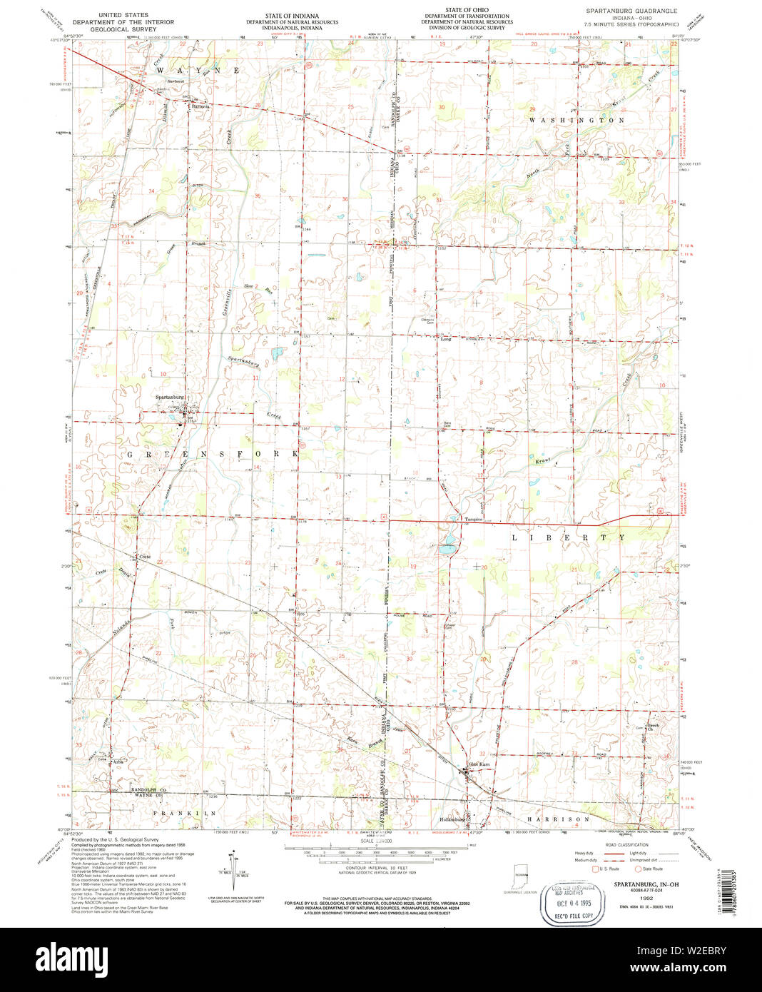 Map of spartanburg hi-res stock photography and images - Alamy