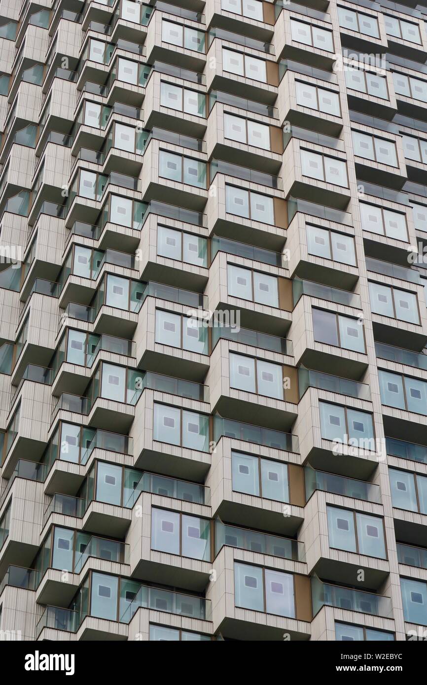 London, UK - July 2019: Hundreds of high rise apartments under ...