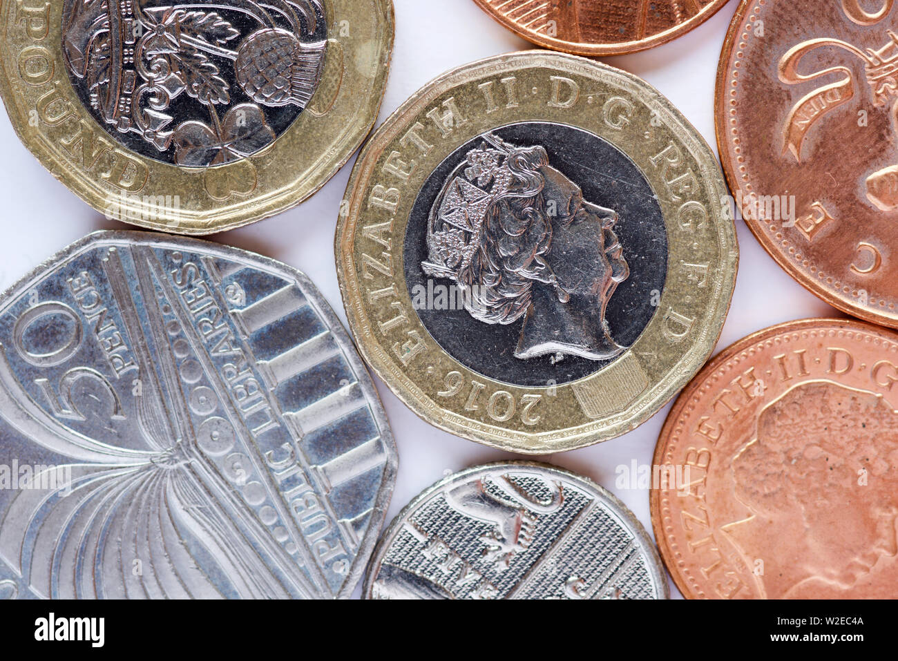 Collection of various British Coins Stock Photo - Alamy
