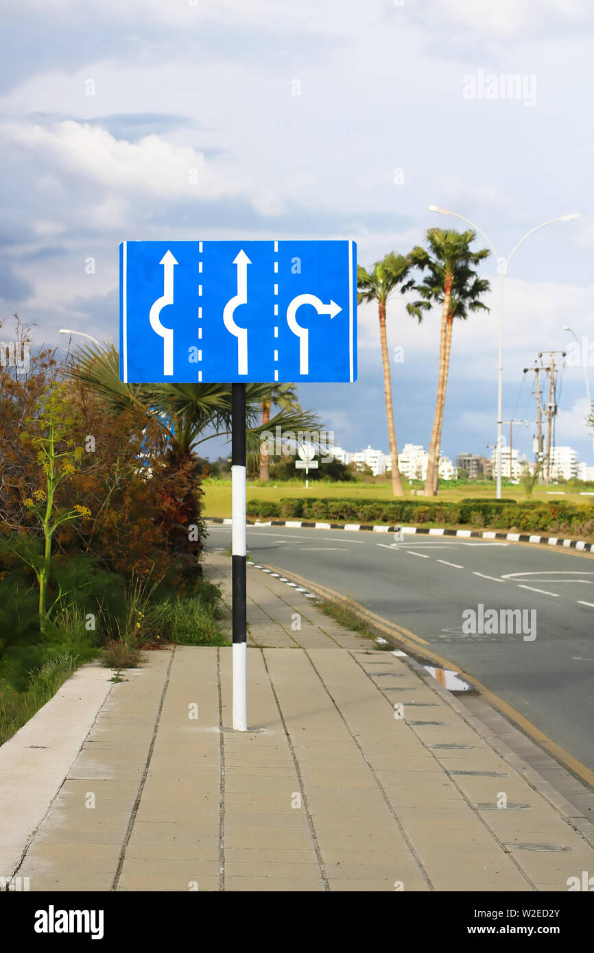 Traffic sign in Larnaca, Cyprus Stock Photo - Alamy