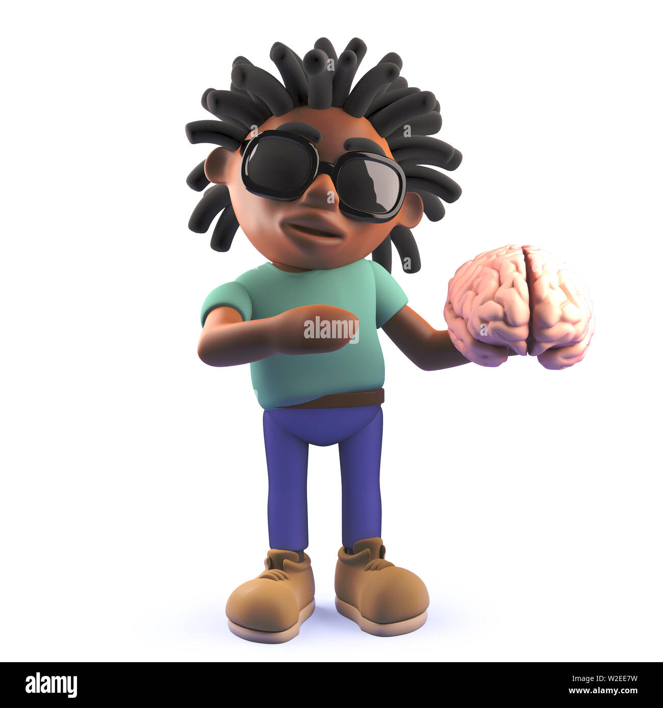 Cartoon man brain hi-res stock photography and images - Alamy