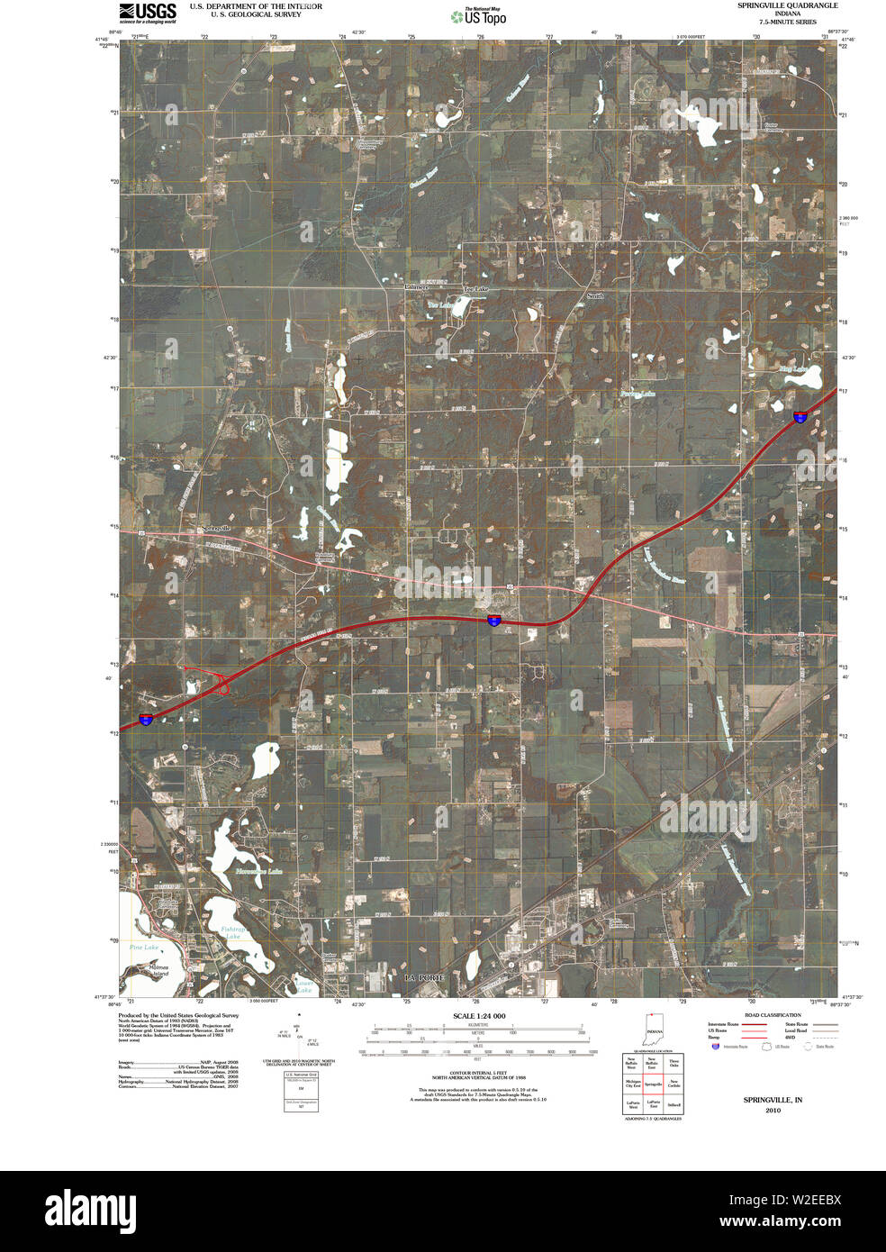 Springville map hi-res stock photography and images - Alamy