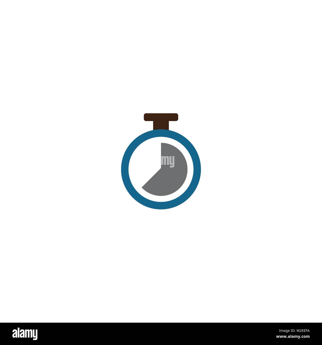 stopwatch logo template web icon design element vector Stock Photo - Alamy