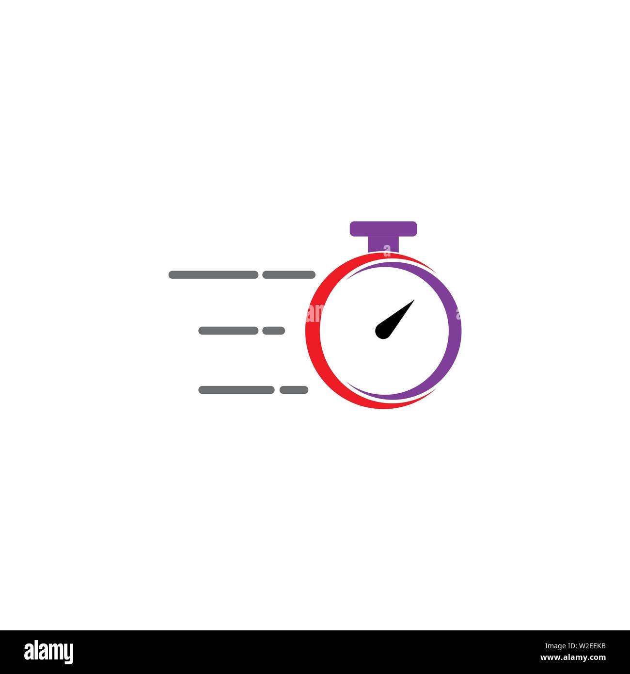 stopwatch logo template web icon design element vector Stock Photo - Alamy
