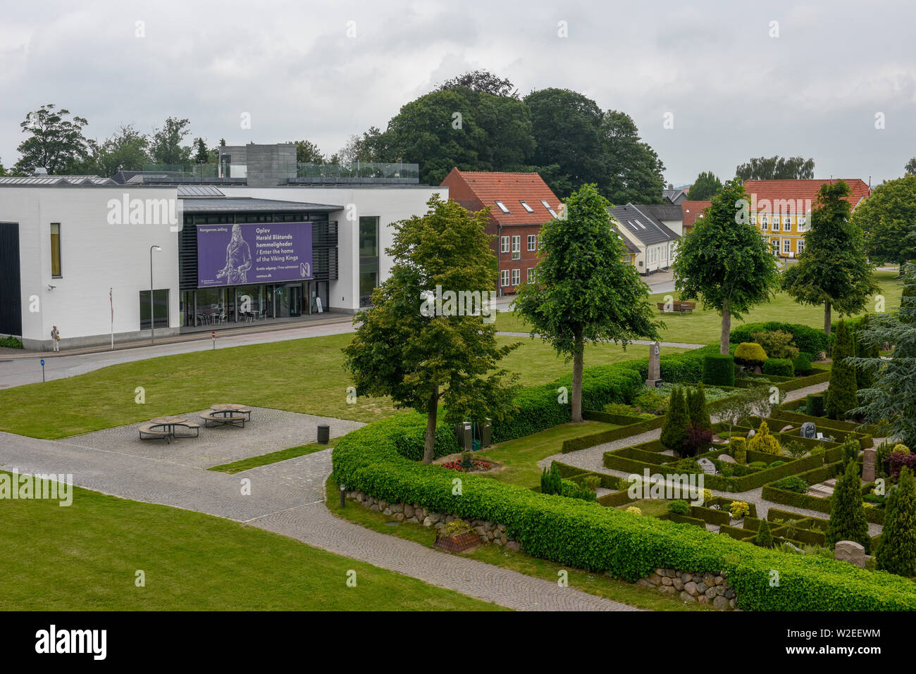 Jelling, Denmark - 20 June 2019: museum of the Viking archaeological ...