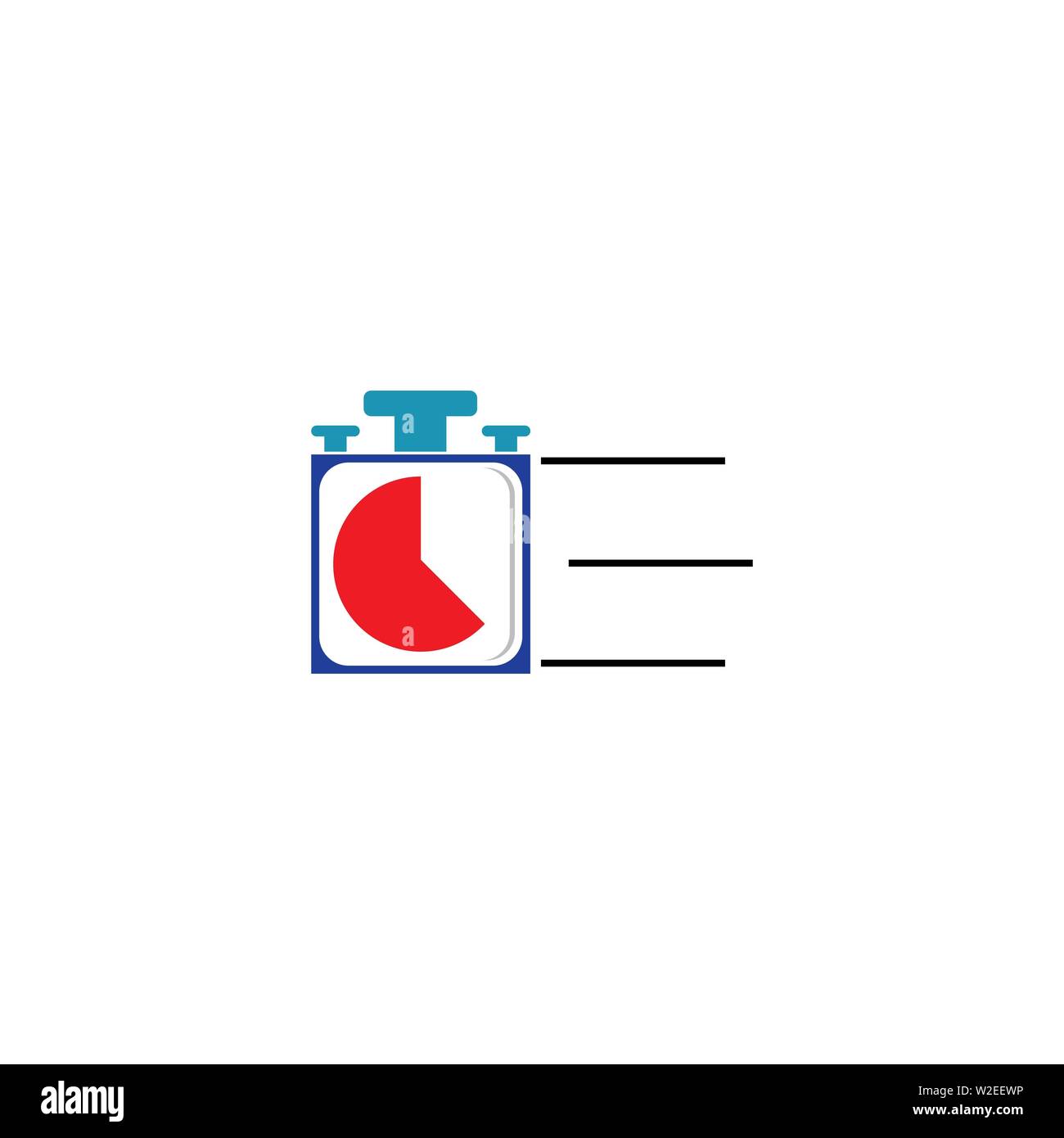 stopwatch logo template web icon design element vector Stock Photo - Alamy