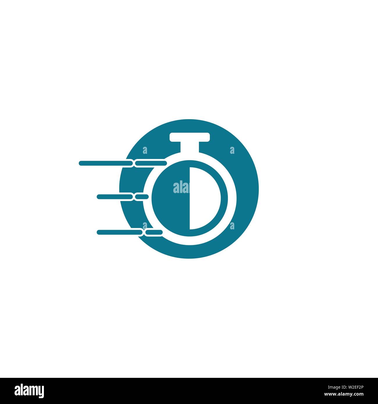 stopwatch logo template web icon design element vector Stock Photo - Alamy