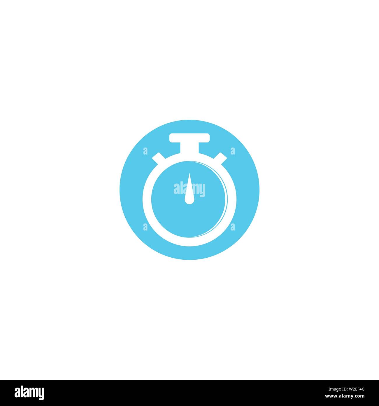 stopwatch logo template web icon design element vector Stock Photo - Alamy