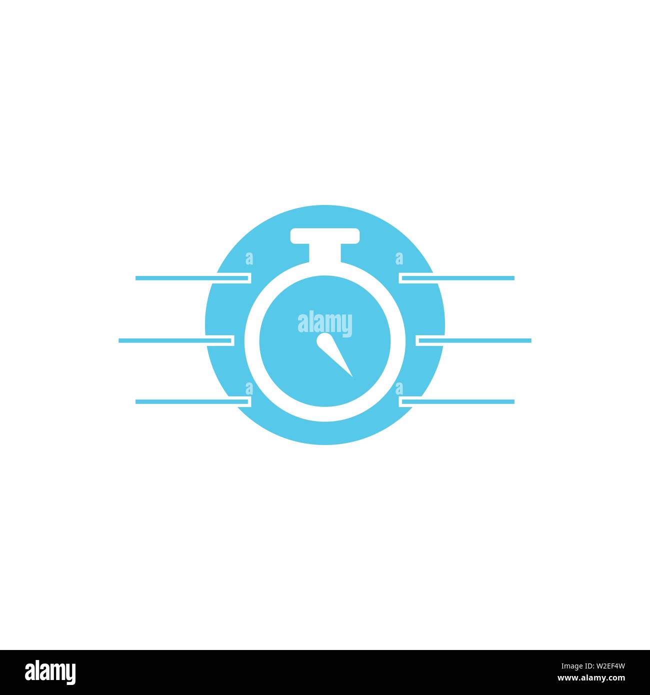 stopwatch logo template web icon design element vector Stock Photo - Alamy