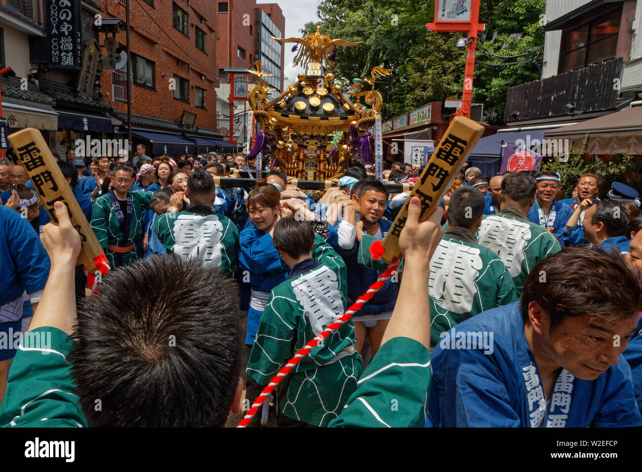 TOKYO, JAPAN, May 18, 2019 : Sanja Matsuri is one of the great Shinto ...