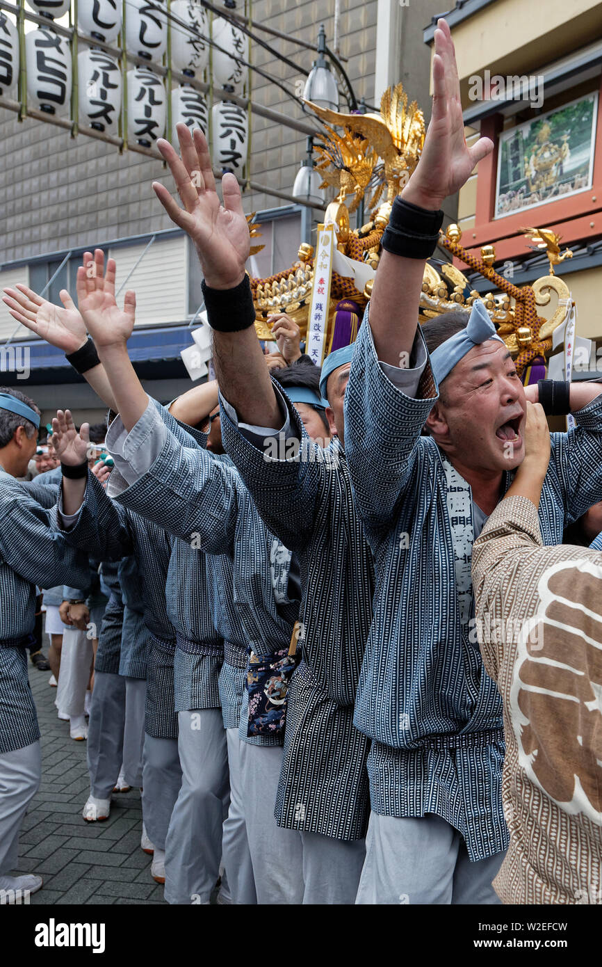 TOKYO, JAPAN, May 18, 2019 : Sanja Matsuri is one of the great Shinto ...