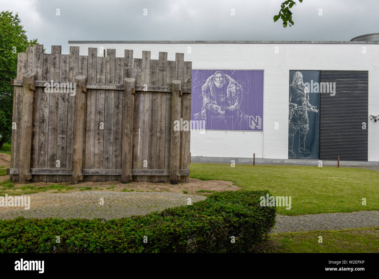 Jelling, Denmark - 20 June 2019: museum of the Viking archaeological ...