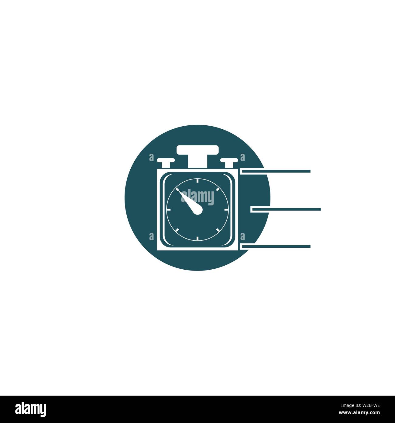 stopwatch logo template web icon design element vector Stock Photo - Alamy