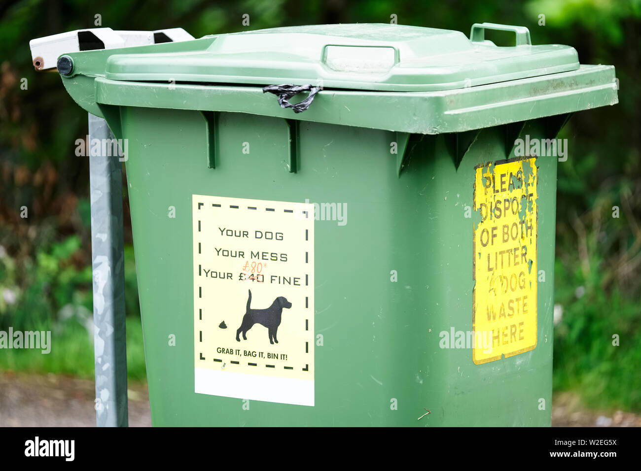 Your dog mess fine notice and please dispose of litter and waste sign ...