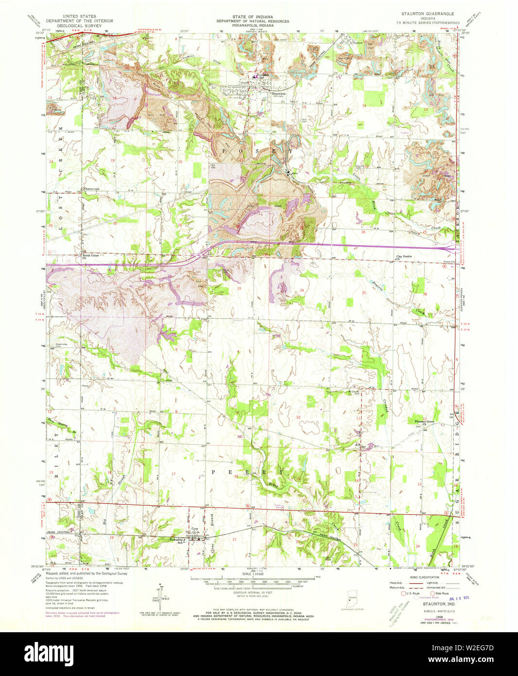 Map of staunton Cut Out Stock Images & Pictures - Alamy