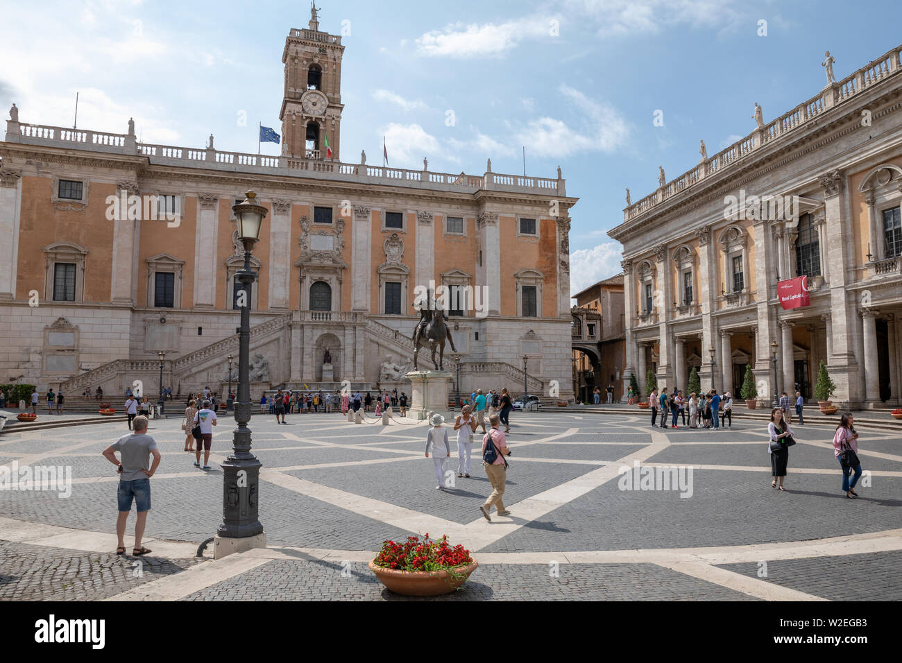 Rome, Italy - June 23, 2018: Panoramic view of Capitolium or Capitoline ...