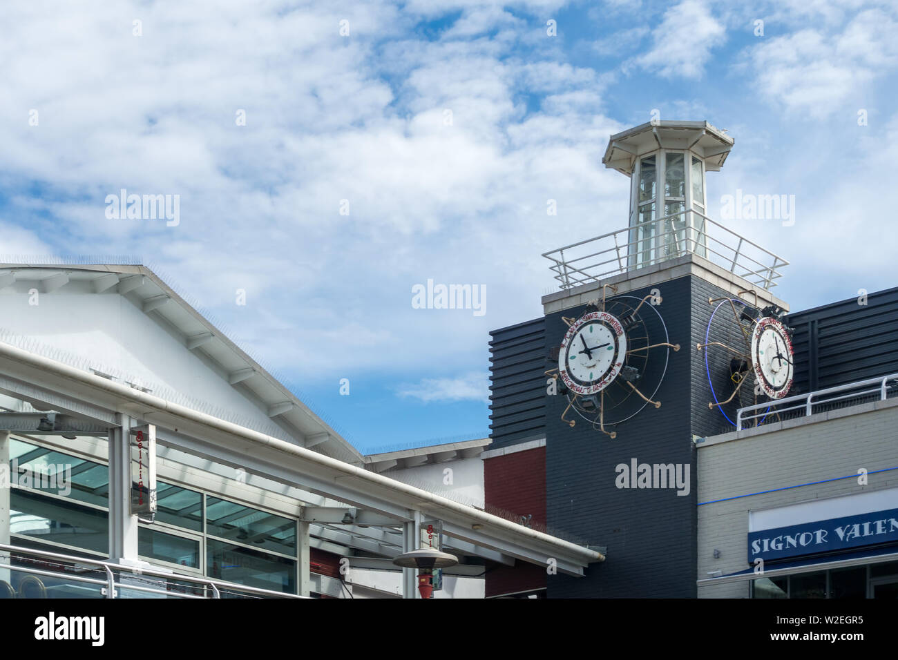 CARDIFF/UK - JULY 7 : View of the Willows Clock Tower by Andrew Hazell ...