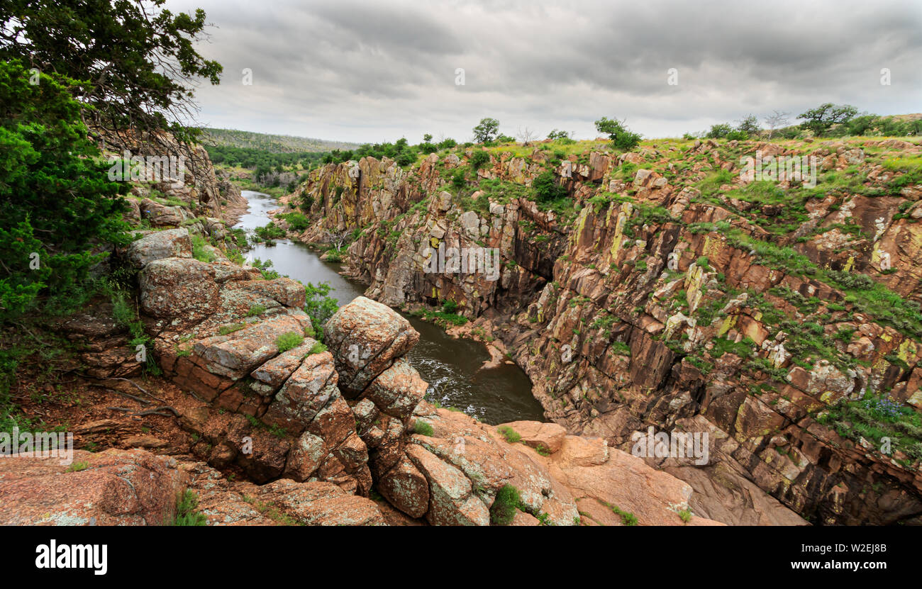West Cache Creek and the 40 foot hole in the Wichita Mountains National ...