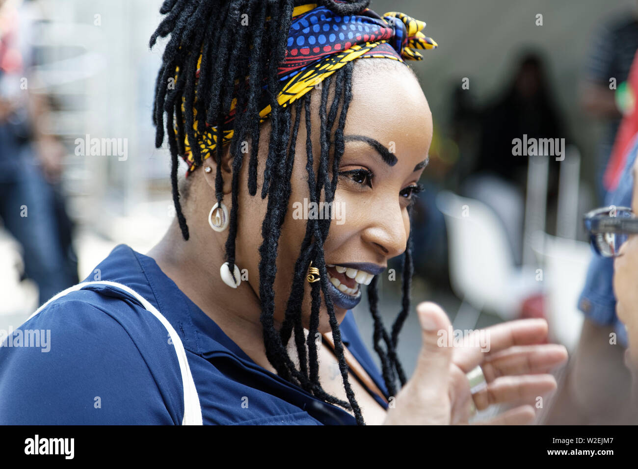 Paris, France. 7th July, 2019. Choreographer Leeyah attends the 18th ...