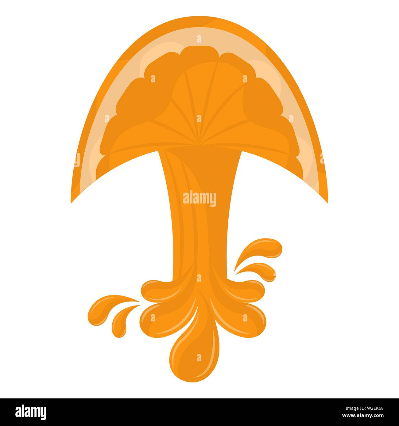 Isolated slice of orange dripping juice - Vector Stock Vector Image ...