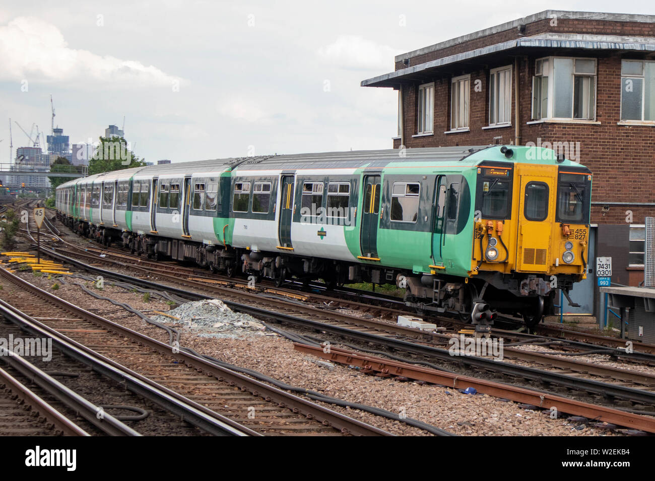 Southern Railway at Clapham Common Station Stock Photo - Alamy