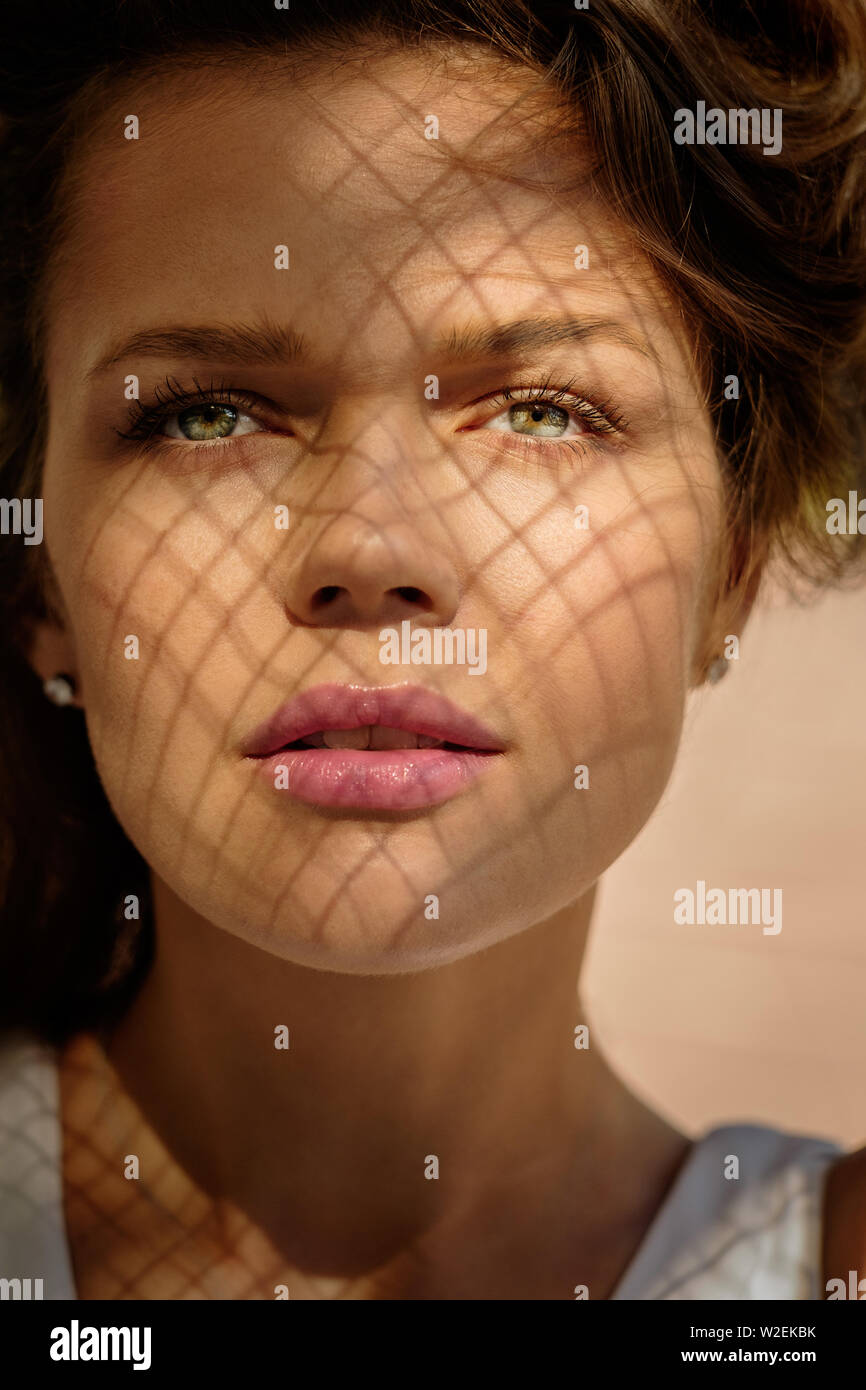 Close-up portrait of beautiful female Stock Photo - Alamy