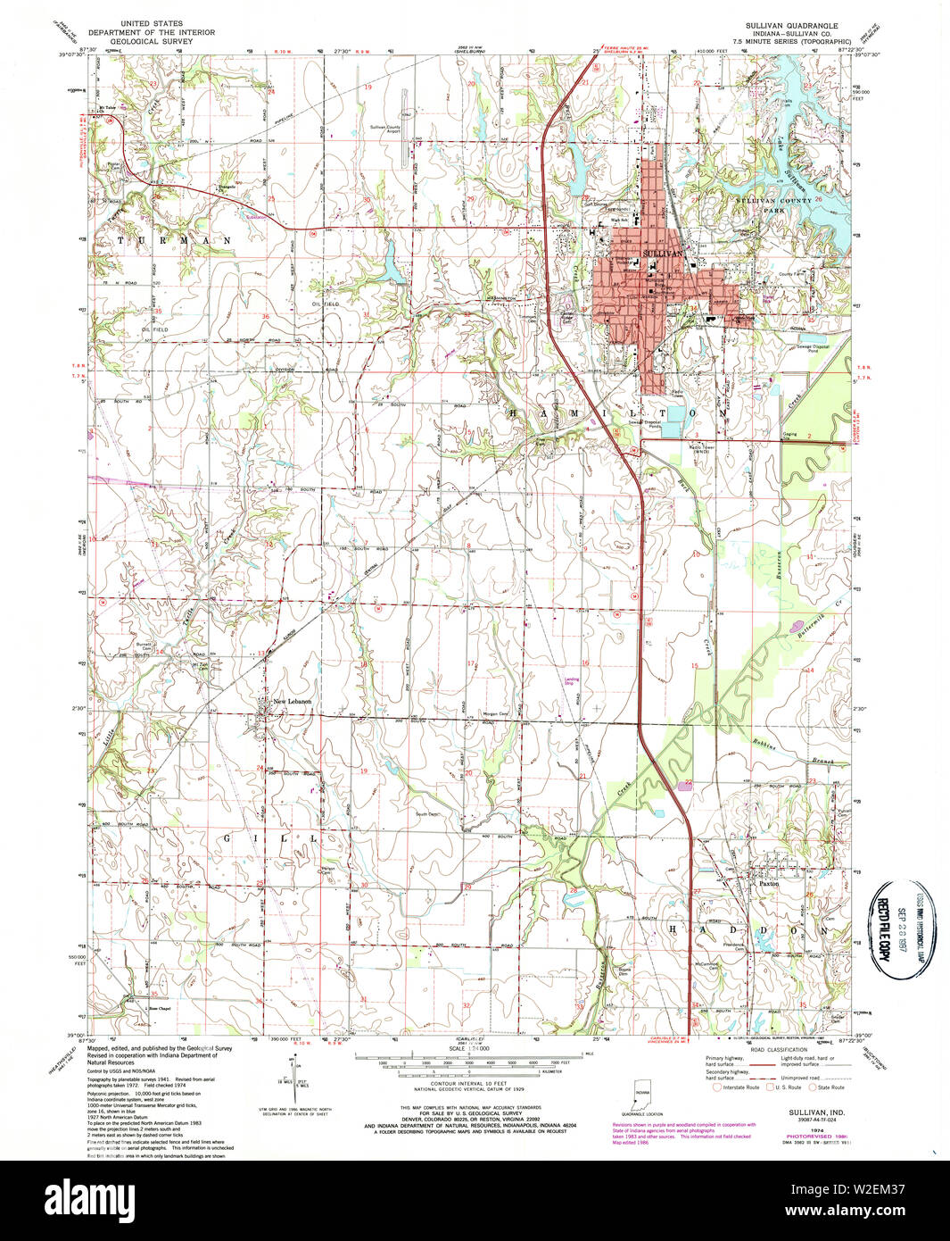Sullivan indiana map hi-res stock photography and images - Alamy