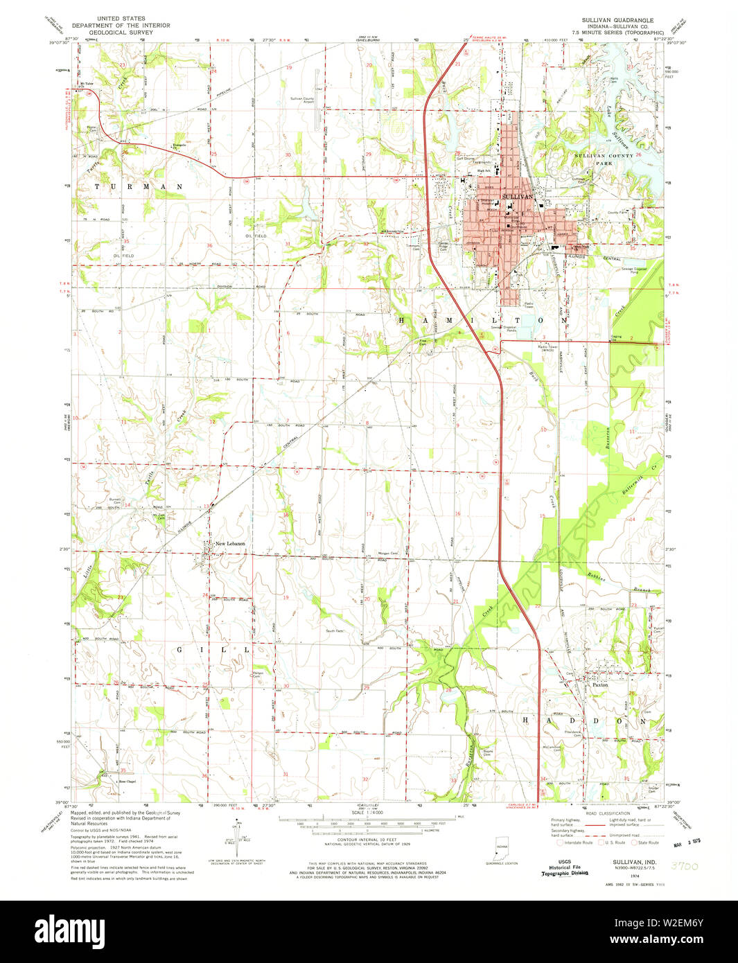 Sullivan indiana map hi-res stock photography and images - Alamy