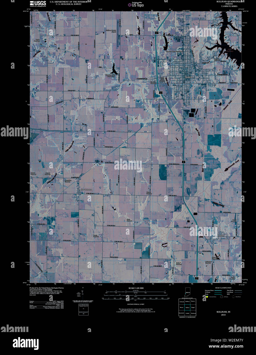 Sullivan indiana map hi-res stock photography and images - Alamy