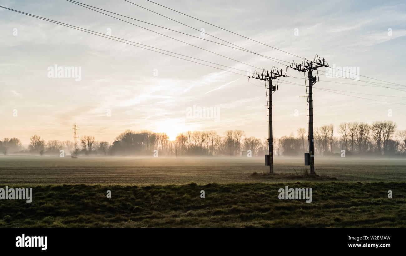 Electric post power plant hi-res stock photography and images - Alamy