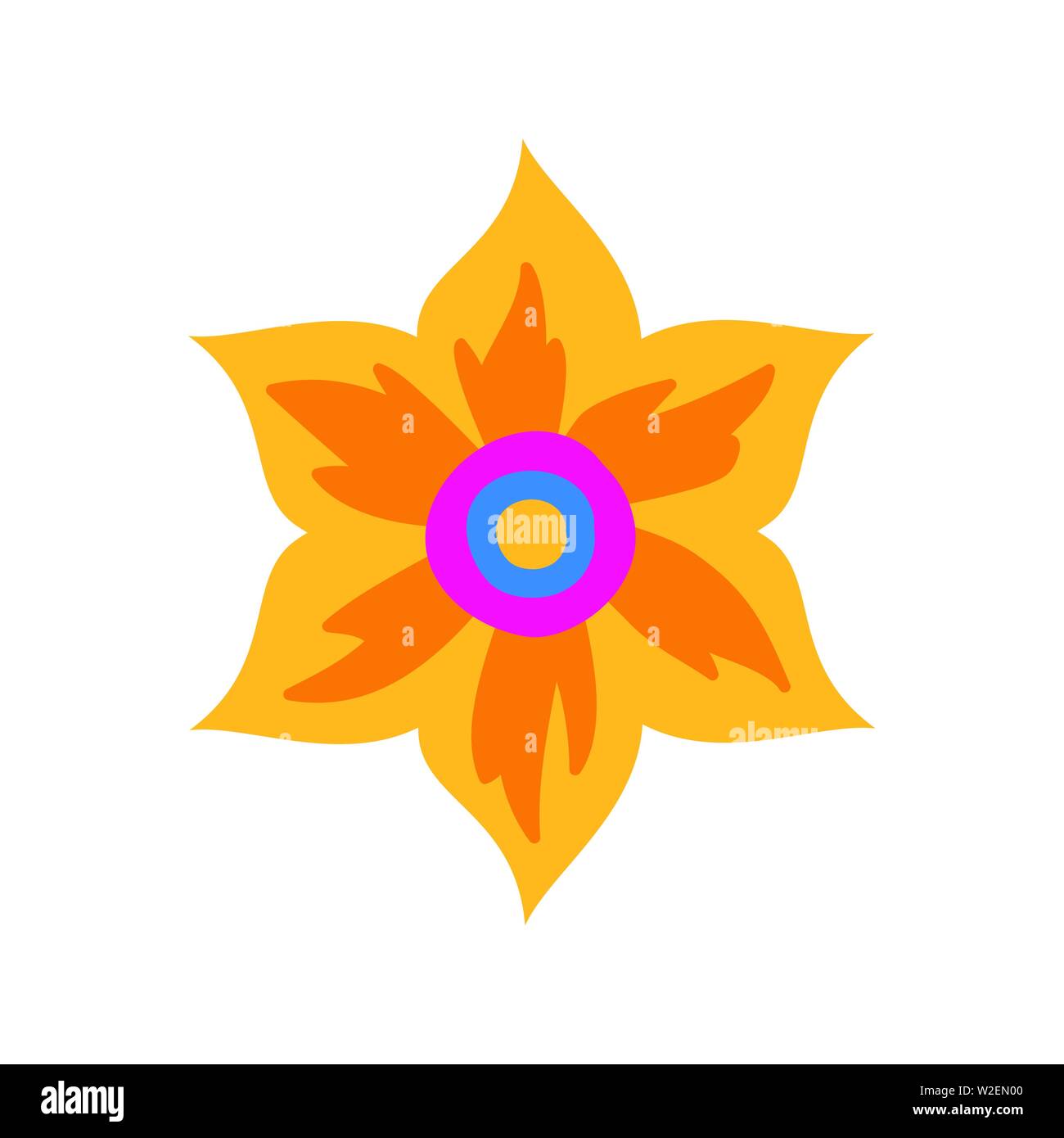 colorful flower of the india icon Stock Vector Image & Art - Alamy