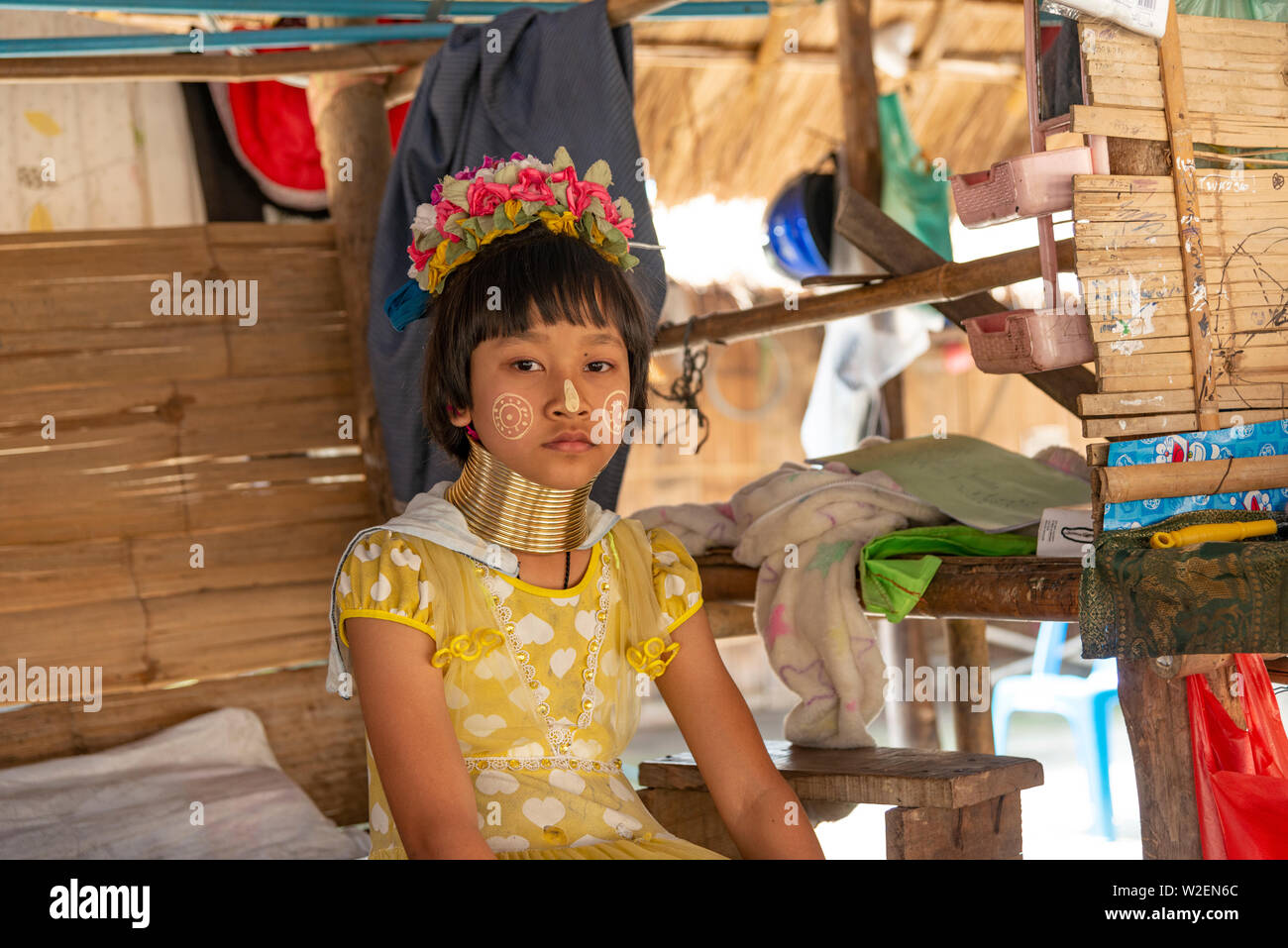 Long Neck People, Thailand Stock Photo - Alamy