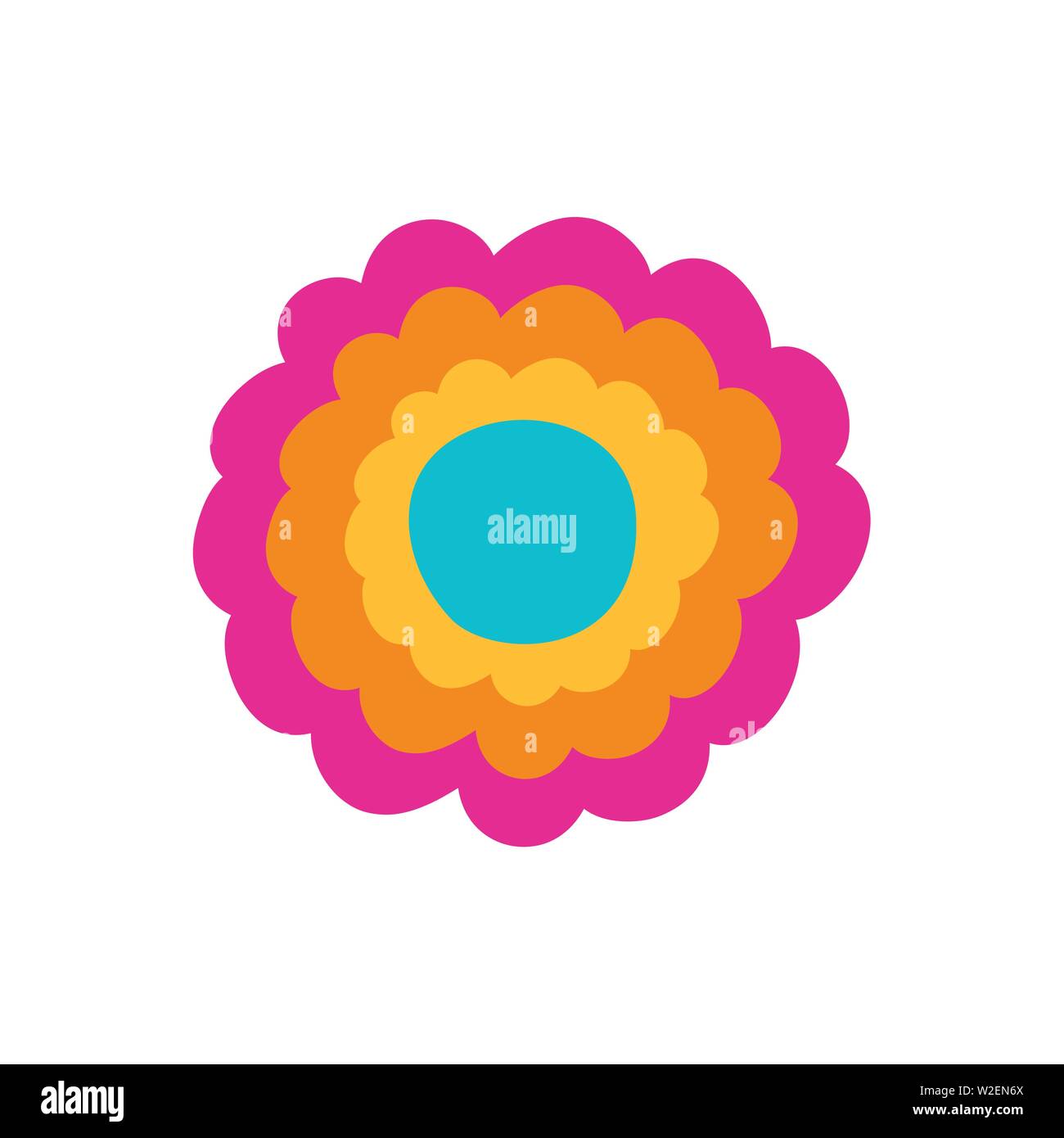 colorful flower of the india icon Stock Vector Image & Art - Alamy