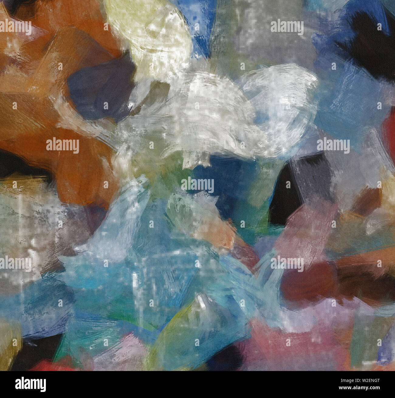 Abstract Painting. Pastel Mediterranean Colors Stock Photo - Alamy