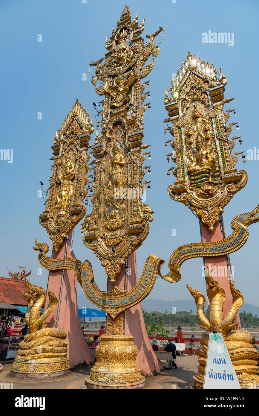 Monuments at The Golden Triangle Park, Northen Thailand Stock Photo - Alamy