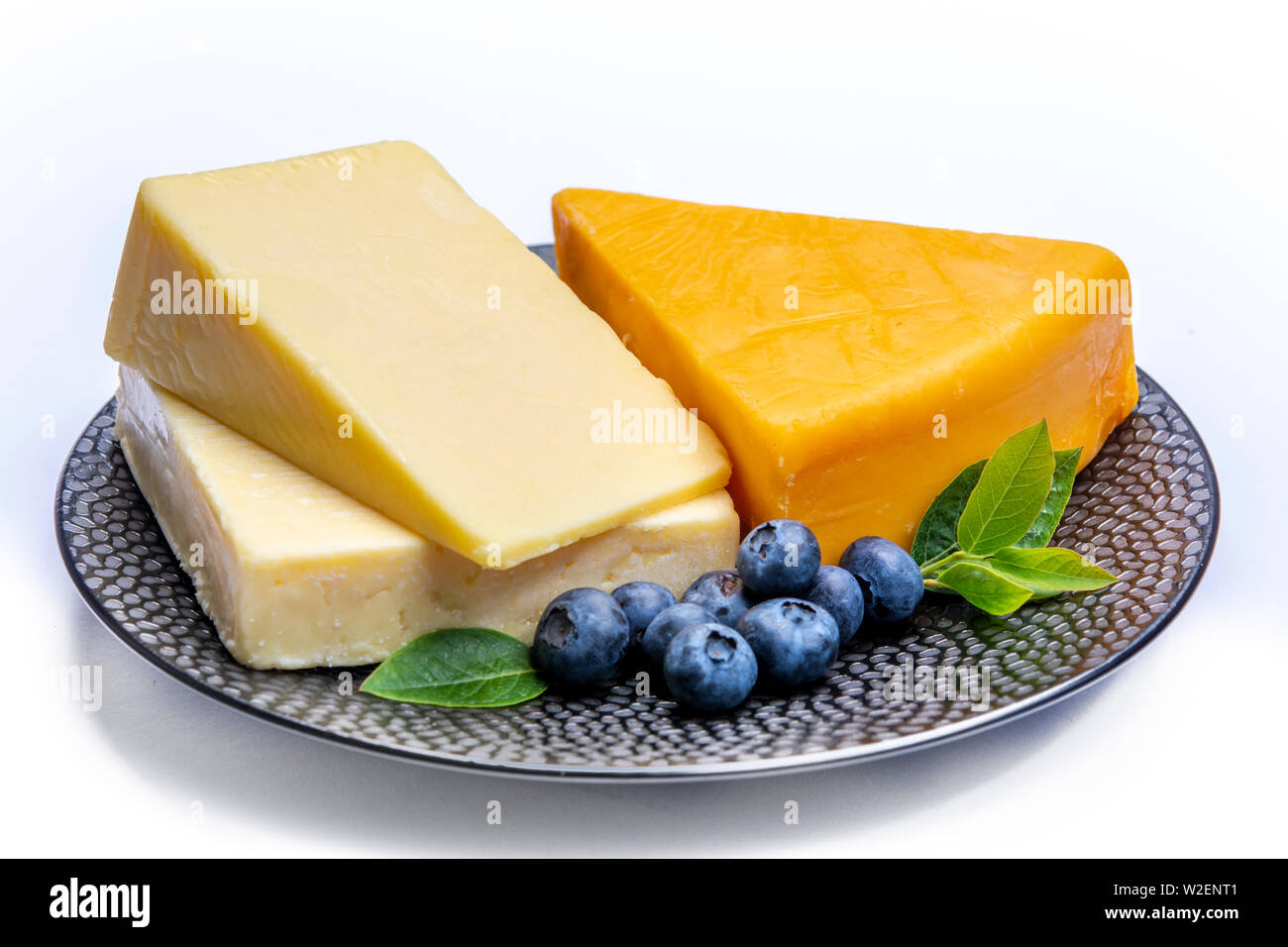 Cheddar cheese collection, variety of Cheddar cheese made from cow milk ...