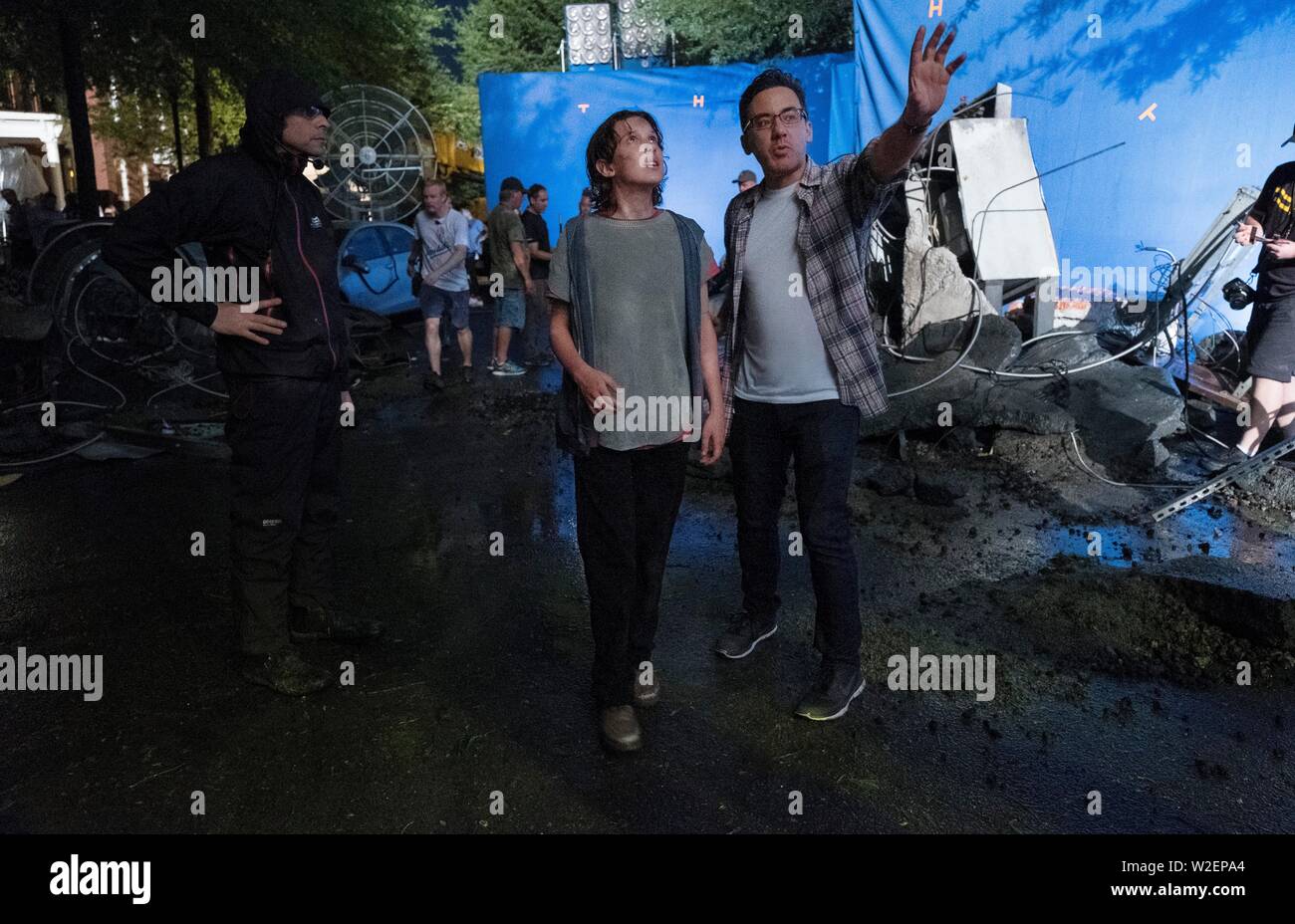 MICHAEL DOUGHERTY and MILLIE BOBBY BROWN in GODZILLA: KING OF THE ...