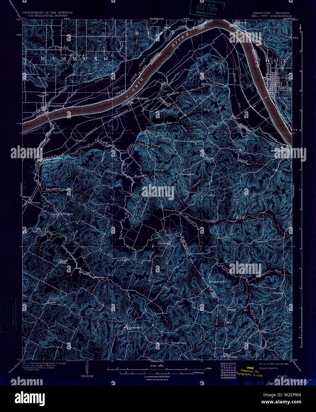 Map of tell city hi-res stock photography and images - Alamy